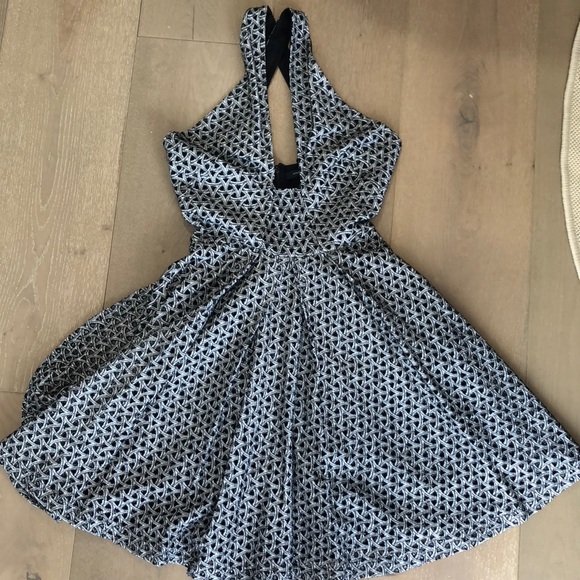 French Connection | Dresses | Black Silver French Connection Halter ...